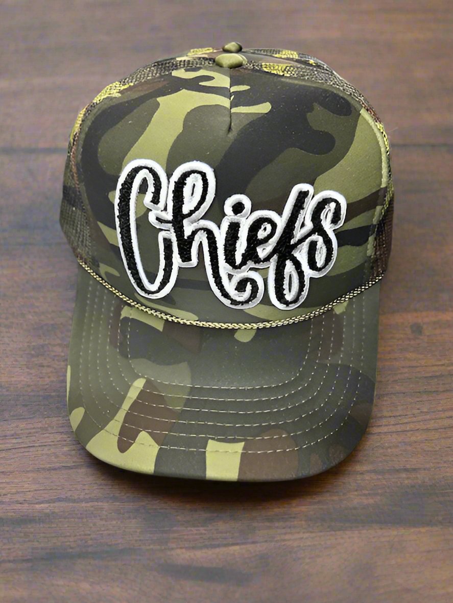 Texas True Threads Chiefs Chenille Patch Camo Trucker Cap by Randi Mah – Nigro's Western Store #1